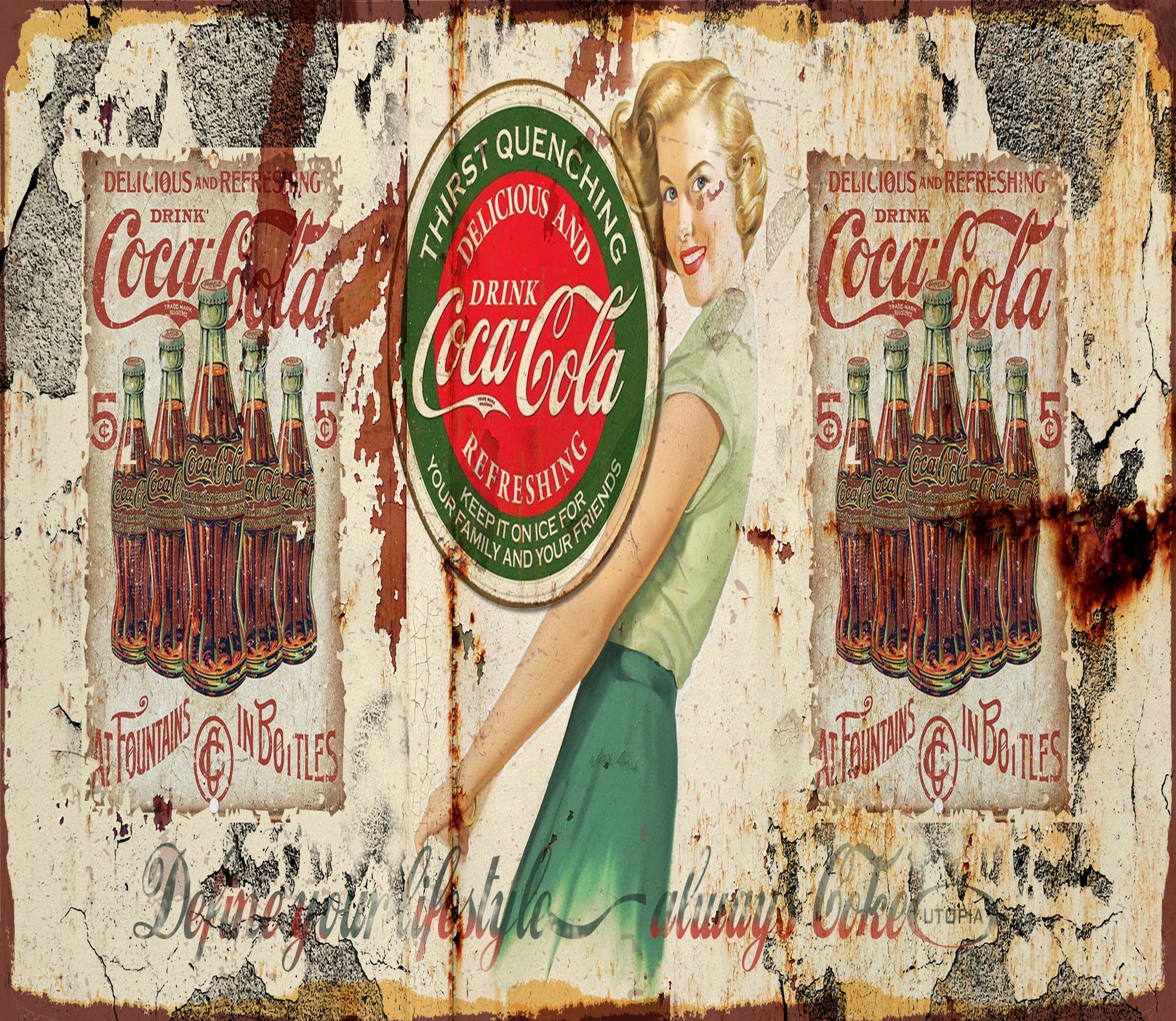 Retro Coca Cola, Tumbler, Skin, Wrap, Decal - Instant PNG Download ...