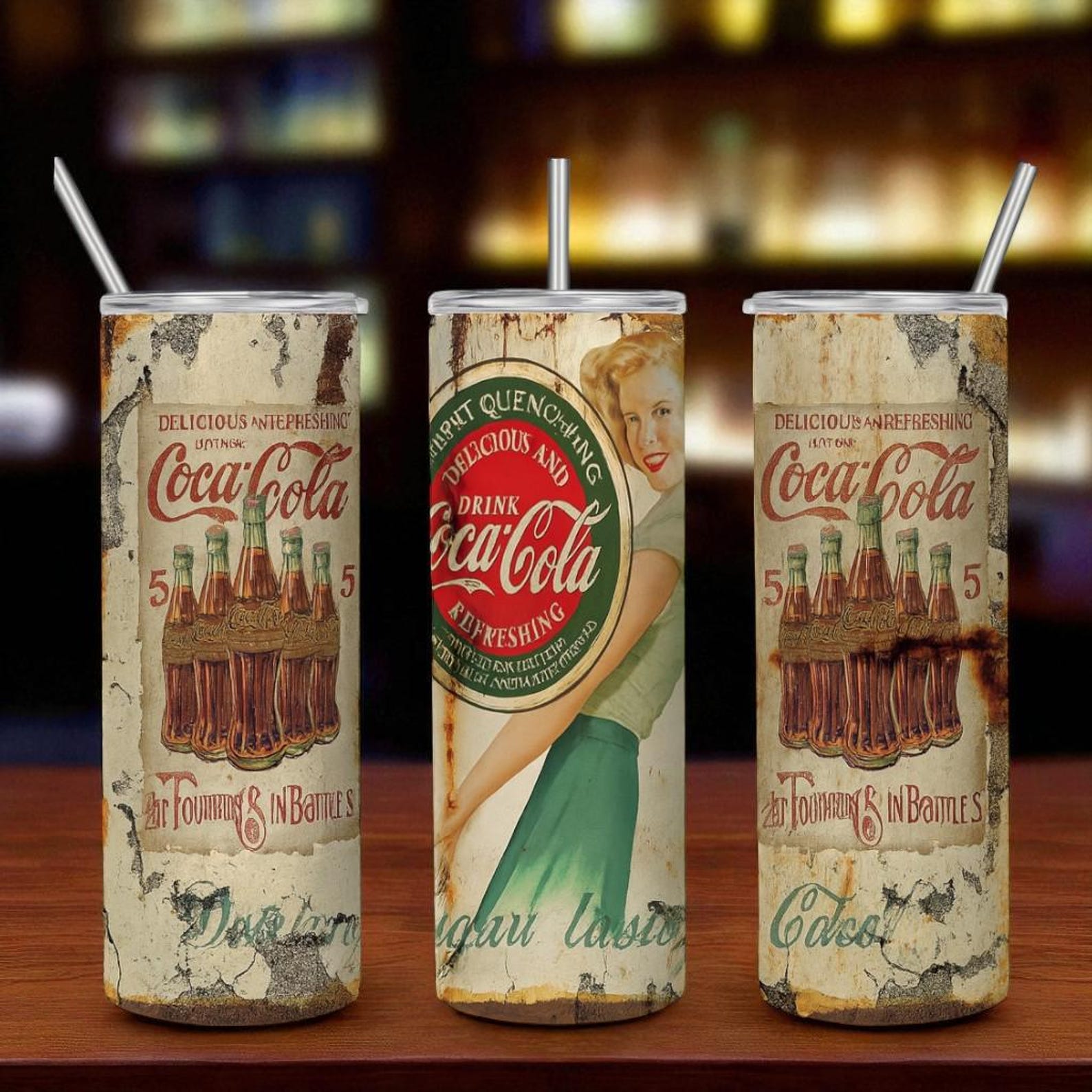 Retro Coca Cola, Tumbler, Skin, Wrap, Decal - Instant PNG Download ...
