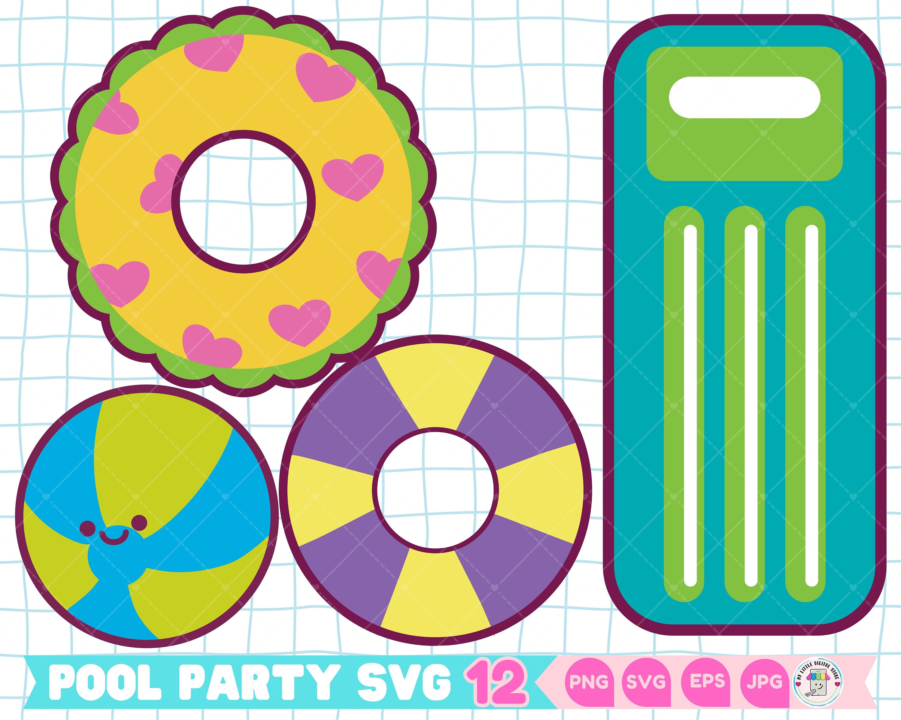 Pool Party Flamingo Unicorn Clipart Svg, Flamingo Unicorn Pool Float ...