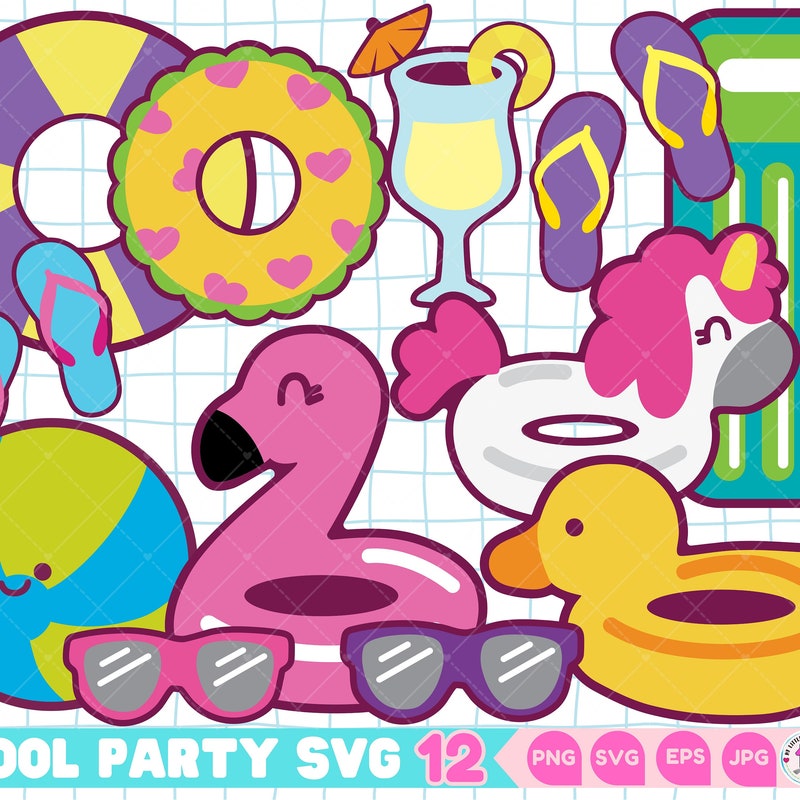 Pool Float Clipart - Etsy