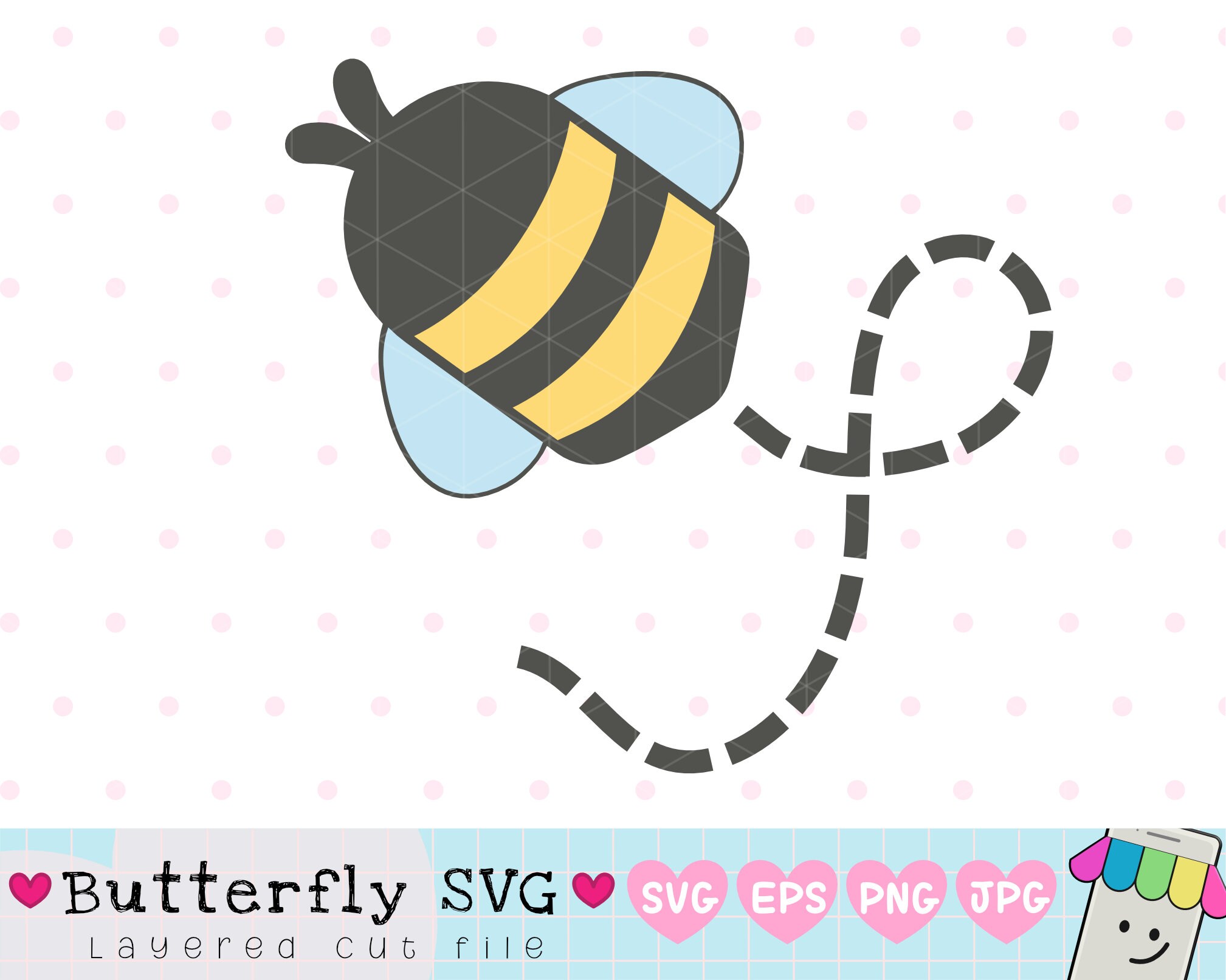 Baby bumblebee svg honey bee layered svg cute bee clipart | Etsy