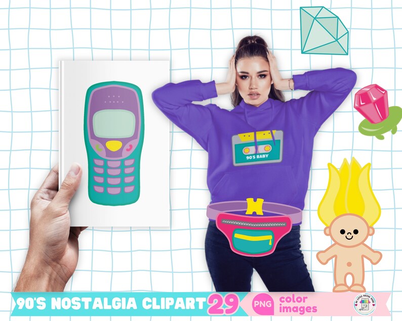 90s Nostalgia Clipart, Vintage 90s Design, Retro 90s Sublimation Design ...
