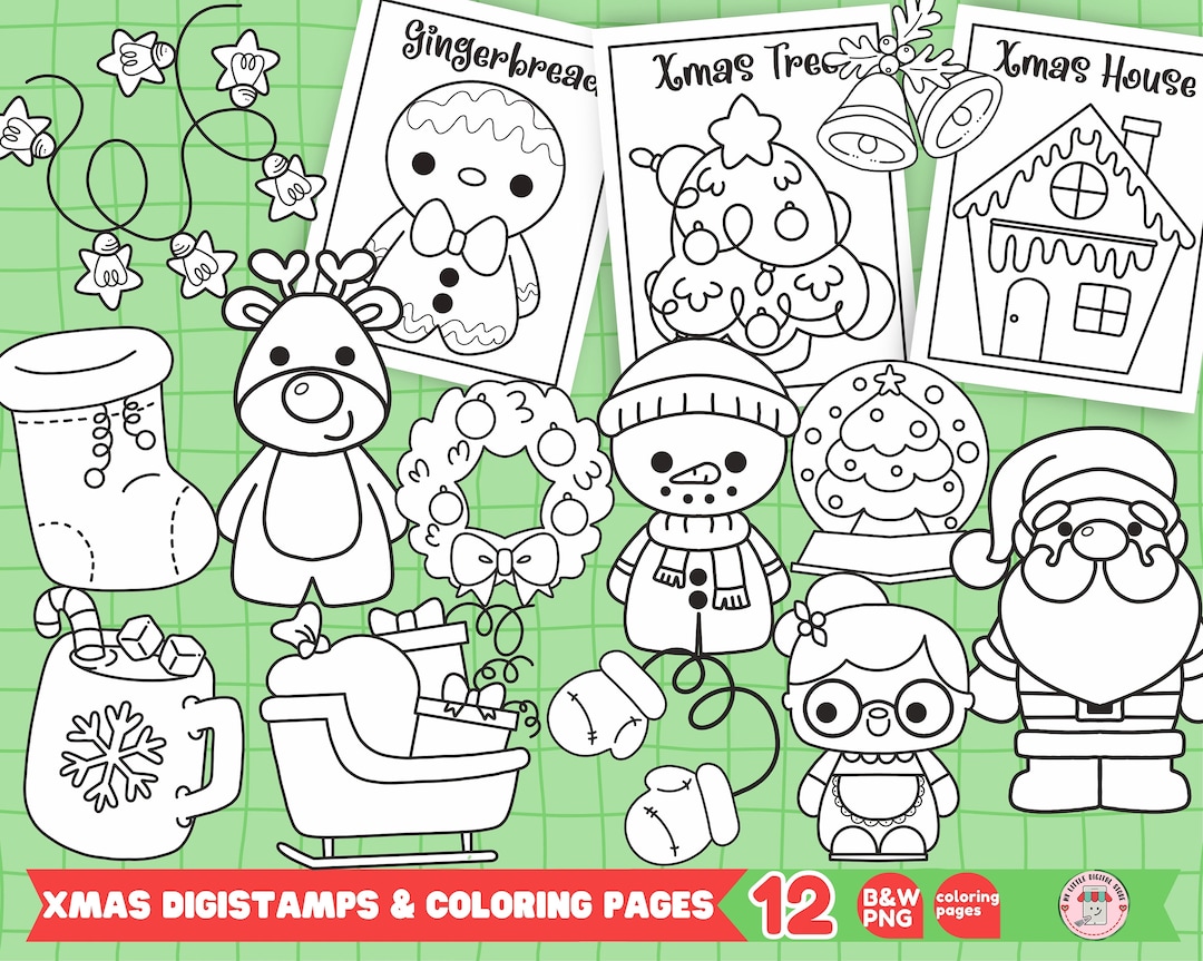 Christmas Doodle Clipart Christmas Printable Kids Coloring Pages ...