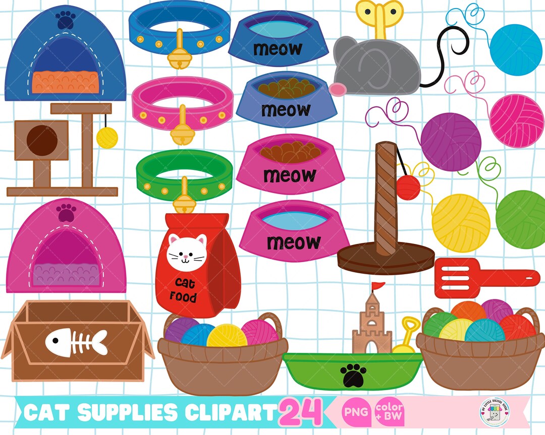 Cat Item Supplies PNG Clipart, Pet Owner Clipart, Pet Elements, Cat ...