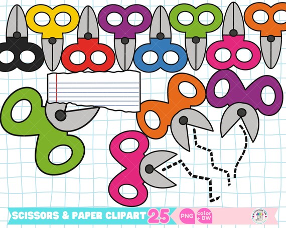 Scissors Cutting Paper Clipart