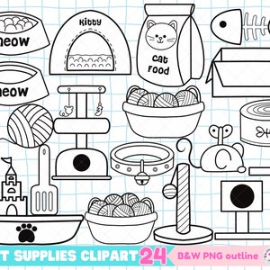 Cat Item Supplies PNG Clipart, Pet Owner Clipart, Pet Elements, Cat ...