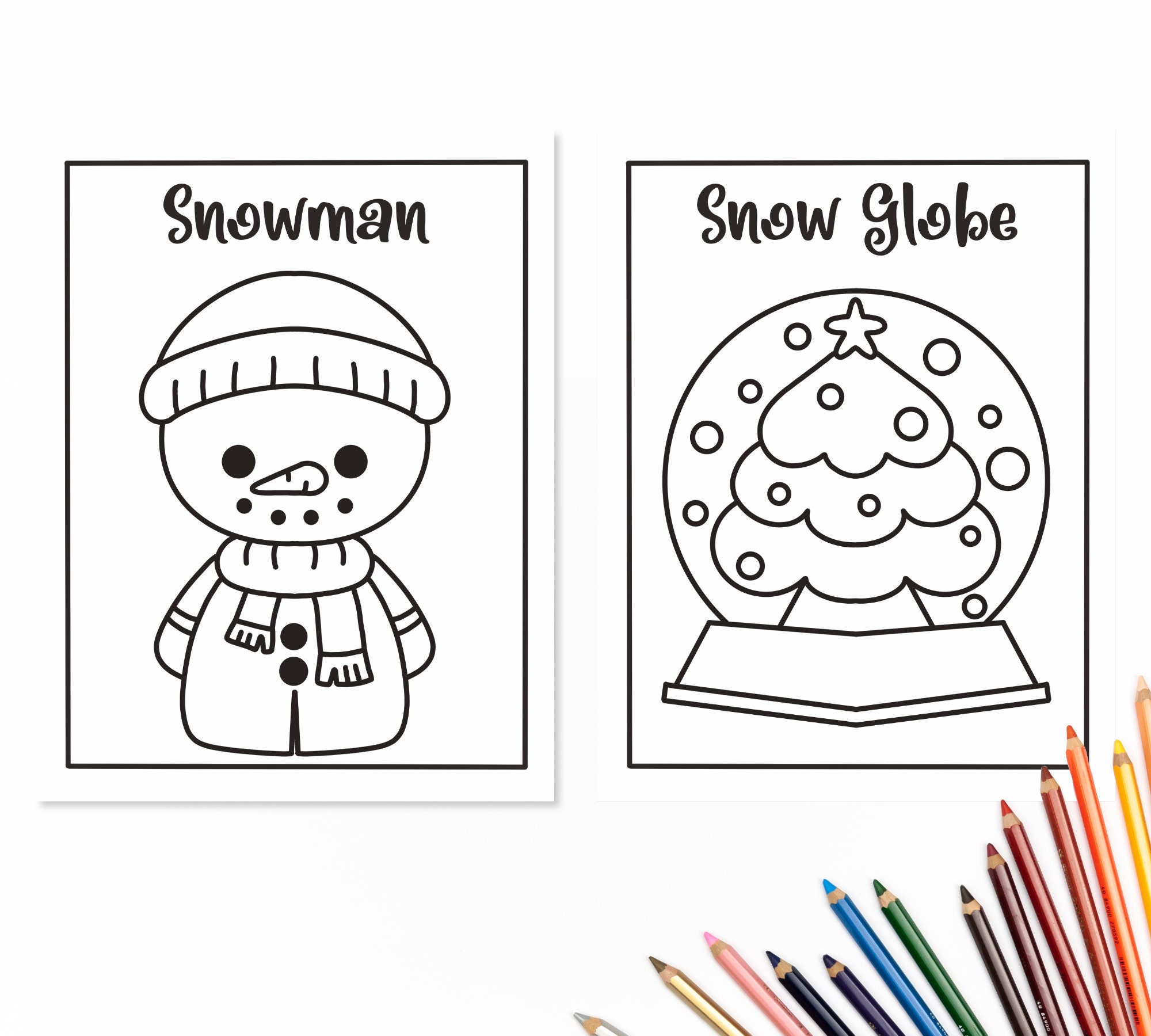 Christmas Doodle Clipart Christmas Printable Kids Coloring - Etsy