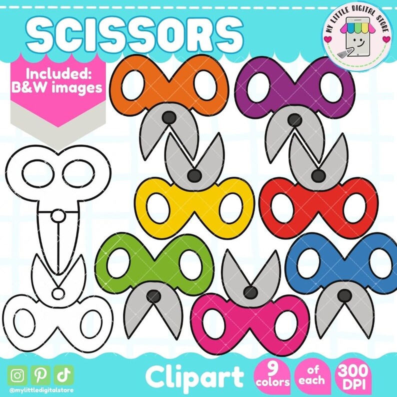 Scissors Clipart, Cutting Paper Scissors, School Supplies Clip Art ...