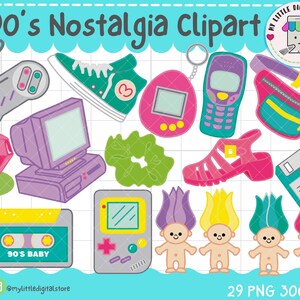 90s Nostalgia Clipart, Vintage 90s Design, Retro 90s Sublimation Design ...