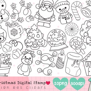 Christmas Doodle Clipart Christmas Printable Kids Coloring Pages ...