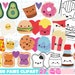 Perfect Match Kawaii Valentine’s Day Clipart | Love Food Pairs Fast ...