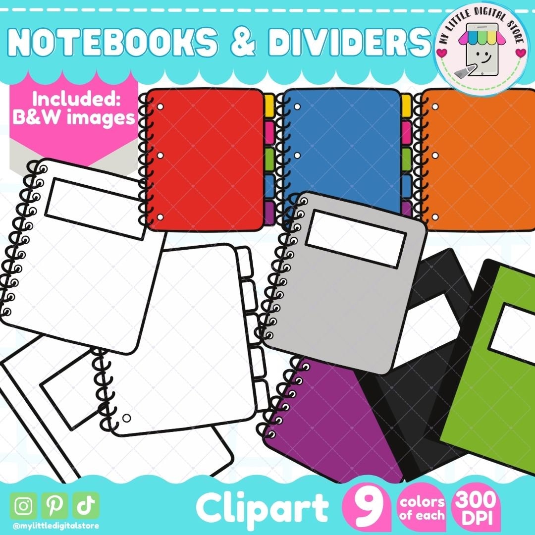 Composition Notebook Clipart Planner Journal School Crafting - Etsy