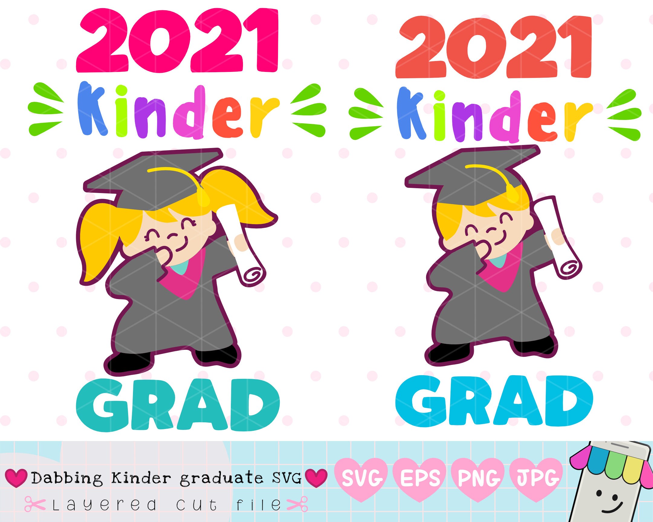 Dabbing Kindergarten SVG dabbing boy nailed it vector | Etsy