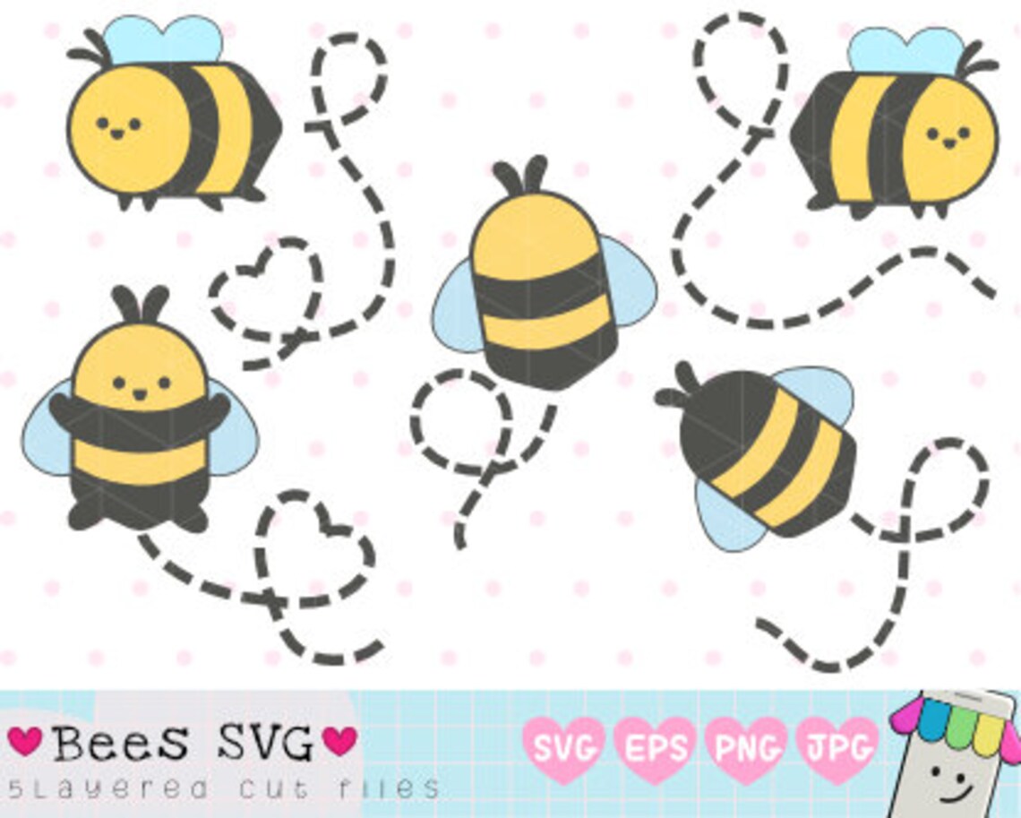 Baby Bumblebee Svg Honey Bee Layered Svg Cute Bee Clipart | Etsy