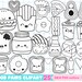 Perfect Match Kawaii Valentine’s Day Clipart | Love Food Pairs Fast ...