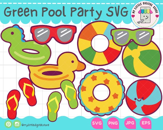 Pool Party Dinosaur Clipart Svg Duck Pool Float Svg Summer | Etsy