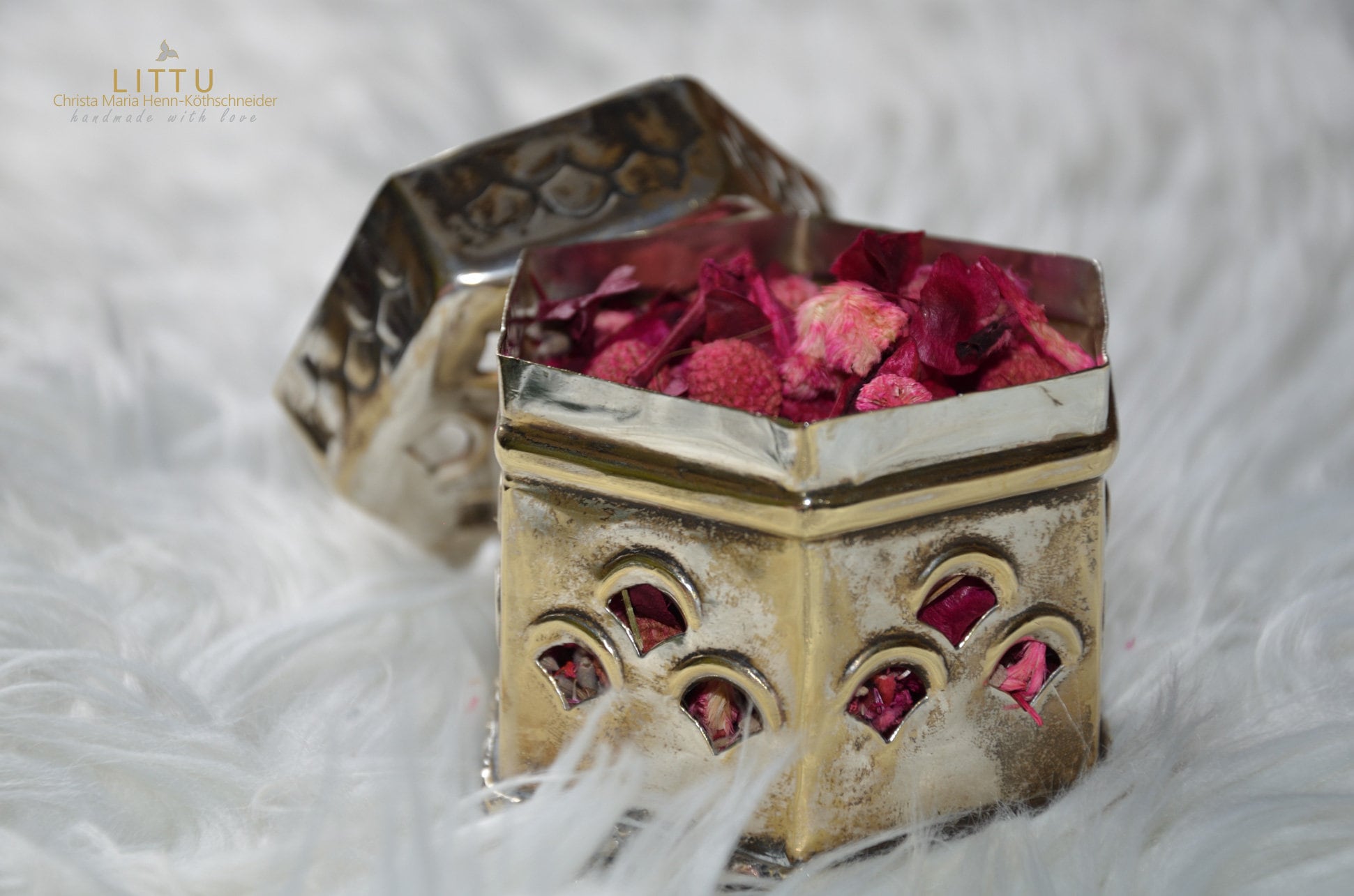 Vintage Brass Room Fragrance Box, Potpourri Container, Brass Fragrance ...