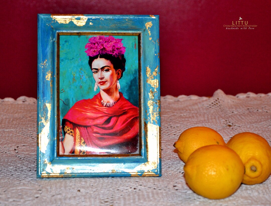 Frida Kahlo, Profile Picture Frame, Interchangeable Frame, Shabby Chic ...
