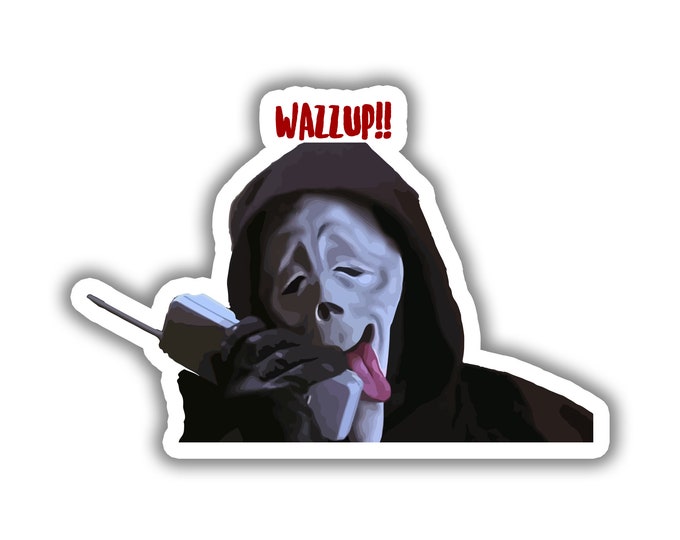 Ghostface Wazzup Scary Movie Sticker - Etsy