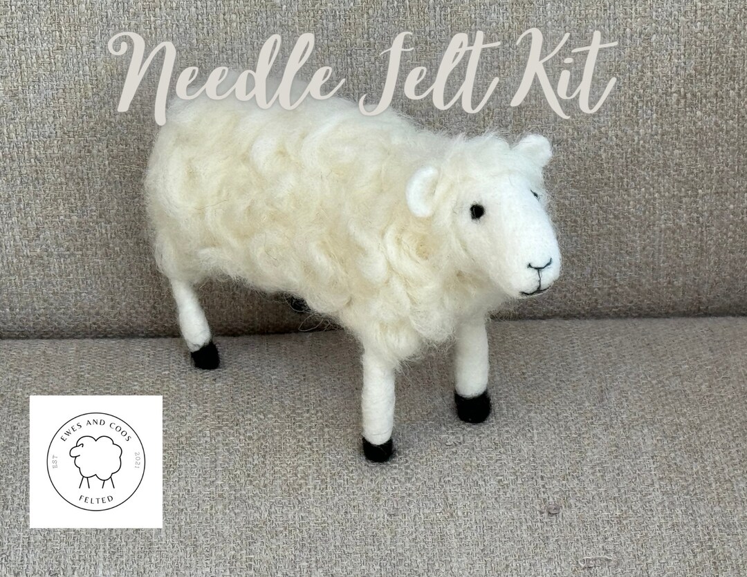 Needle Felt Kit Sheep, Fun Craft, Kit for Beginners Fun Little Sheep ...
