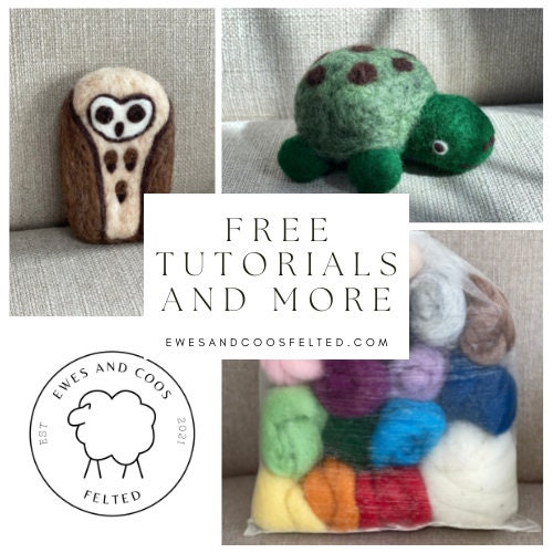 Needle Felt Kit Turtle, Fun Craft, Kit for Beginners Green Turtle - Etsy