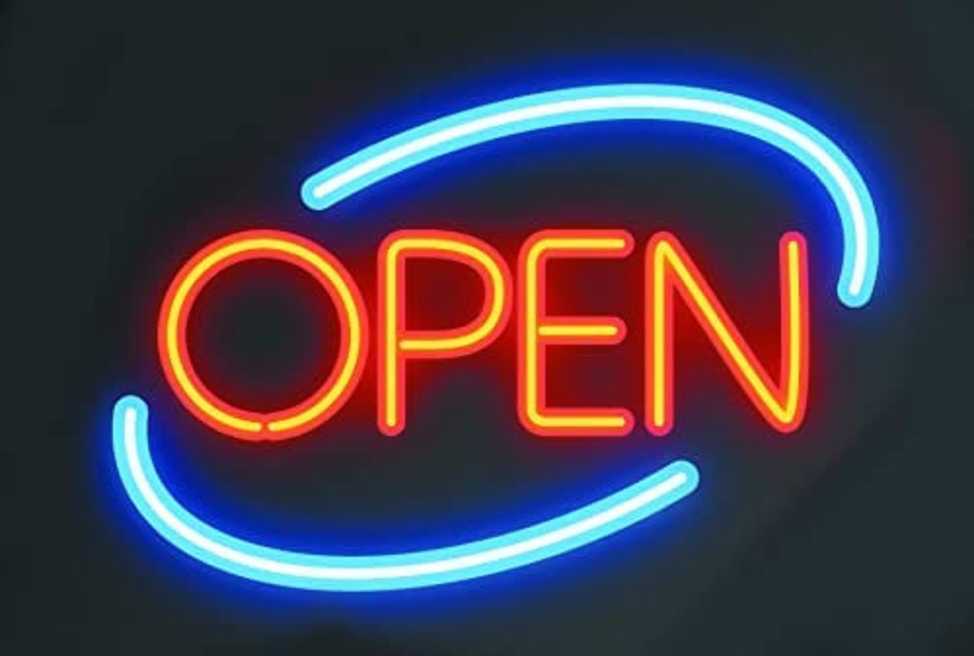 Open Sign 16" X 9" - Neon LED Signage Wall Light Hanging Decoration for ...