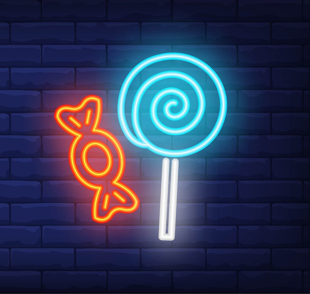 Lollipop 15 X 14 Neon LED Signage Wall Light Hanging Decoration for ...