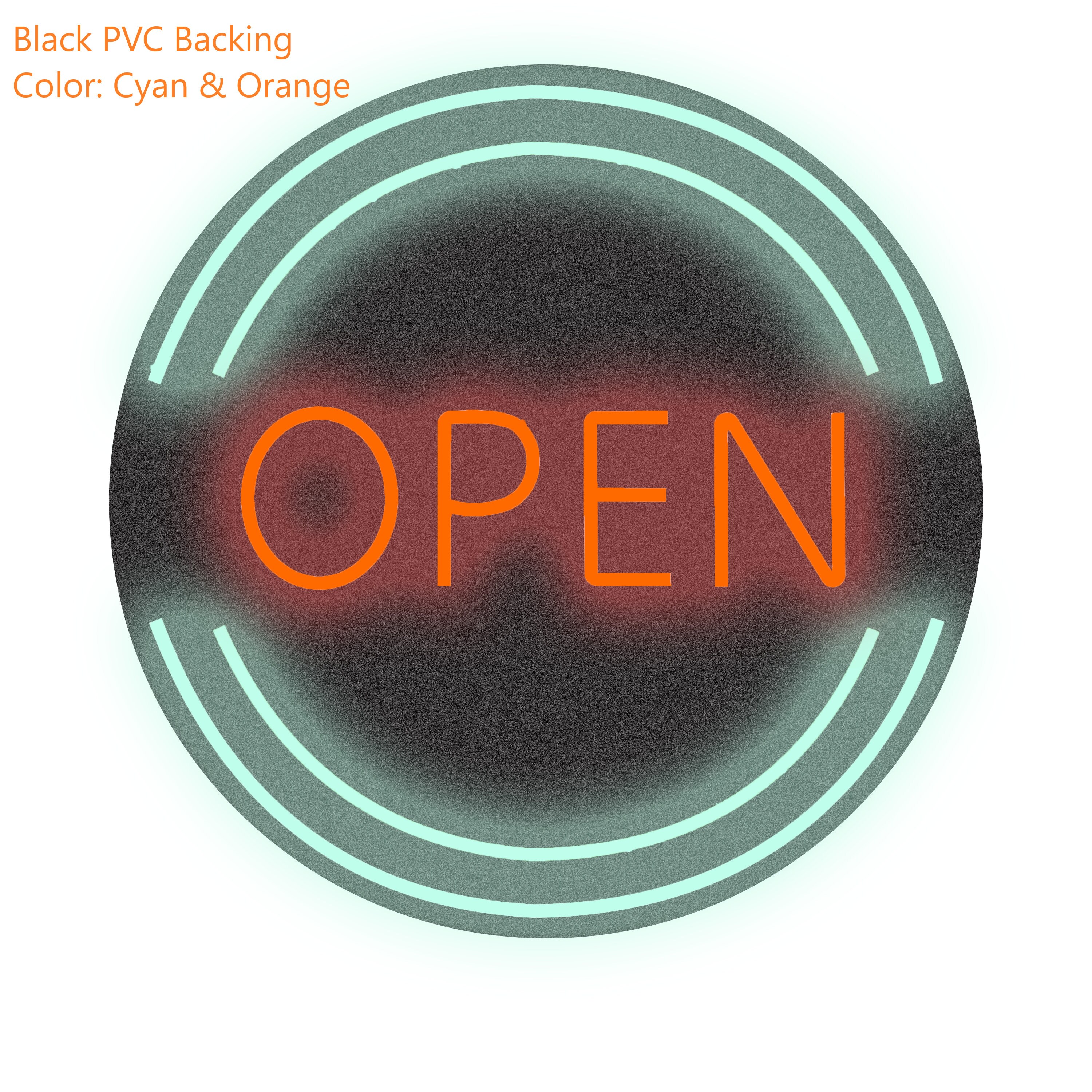 Open Sign Circle 16" - Neon LED Signage Wall Light Hanging Decoration ...