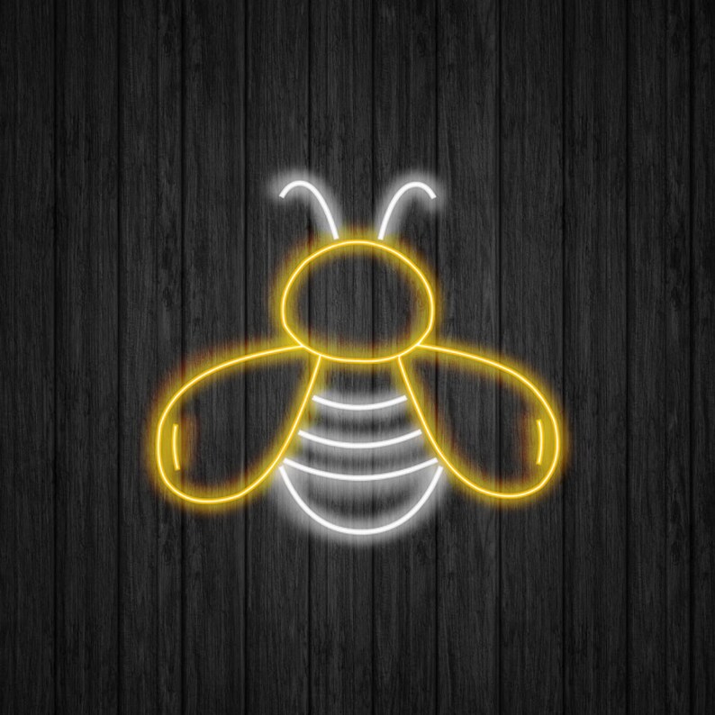 Bee 15 X 13 Neon LED Signage Wall Light Hanging - Etsy