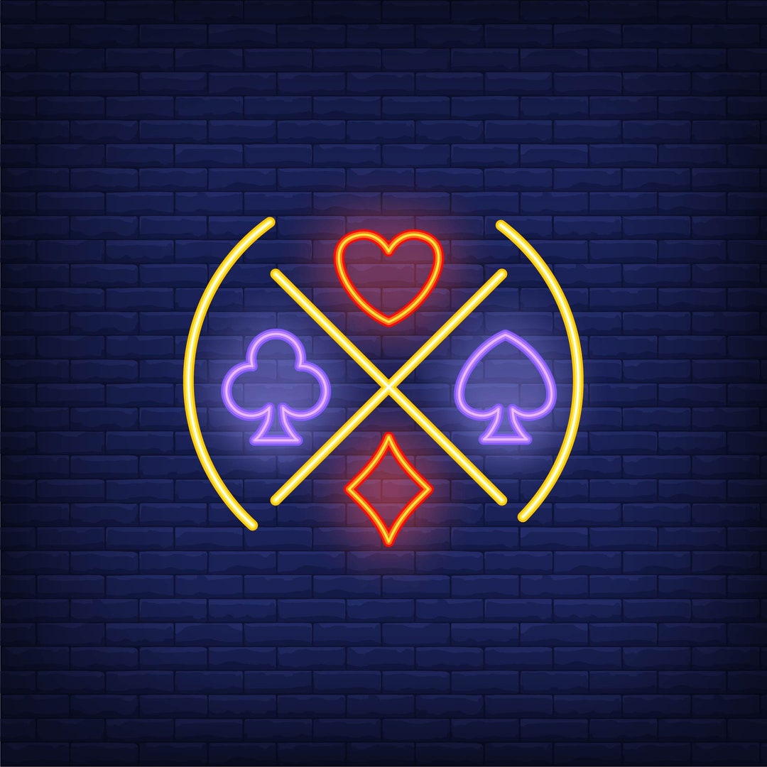 Poker 18" X 16" - Neon LED Signage Wall Light Hanging Decoration for ...