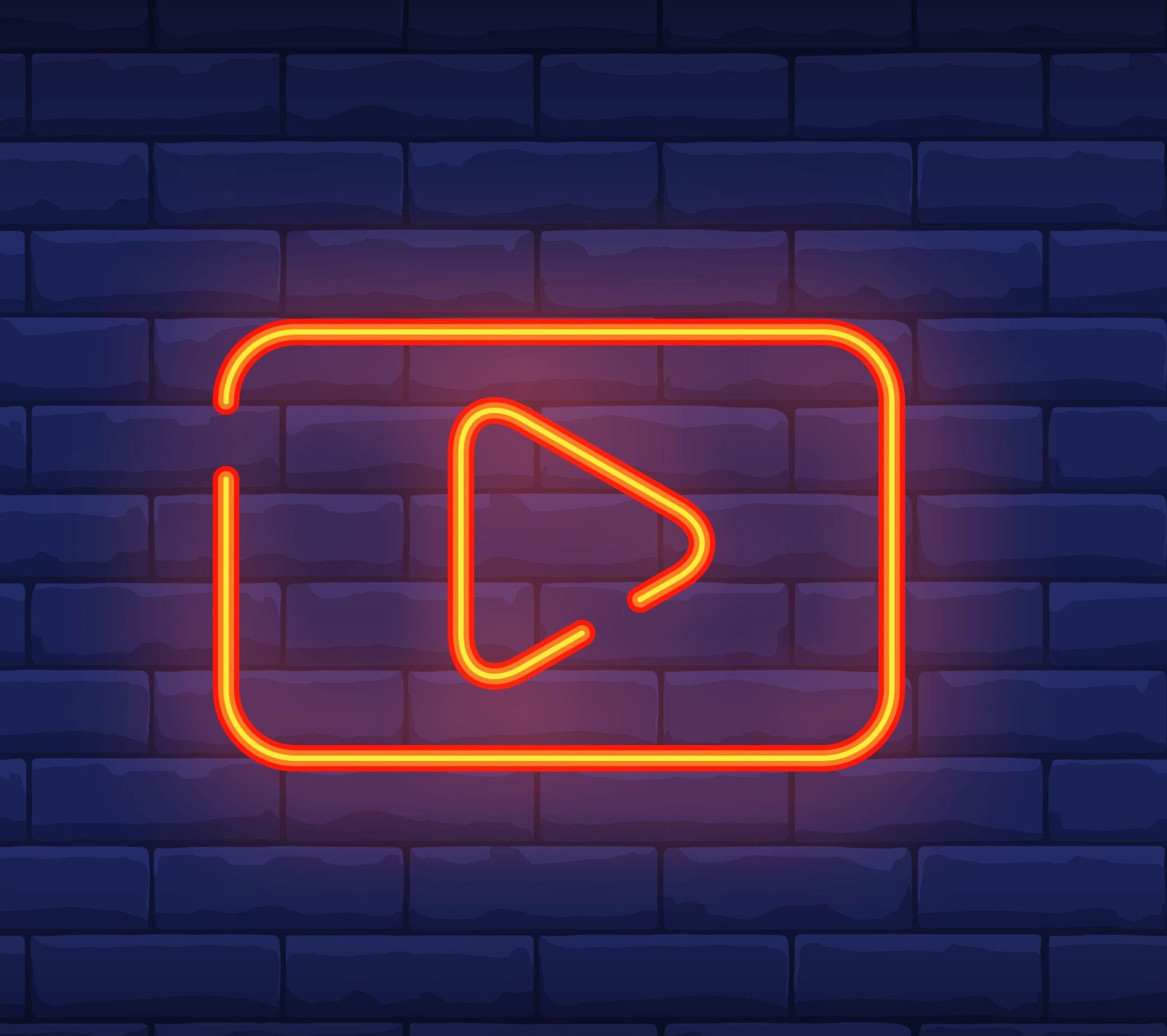 Play Button 15 X 10 Neon LED Signage Wall Light Hanging Decoration for ...