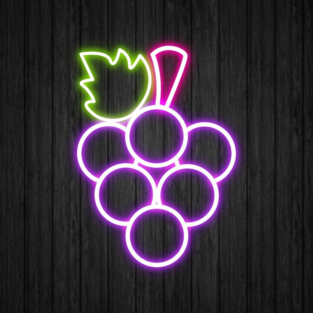 Grapes 15" X 12" - Neon LED Signage Wall Light Hanging Decoration for ...