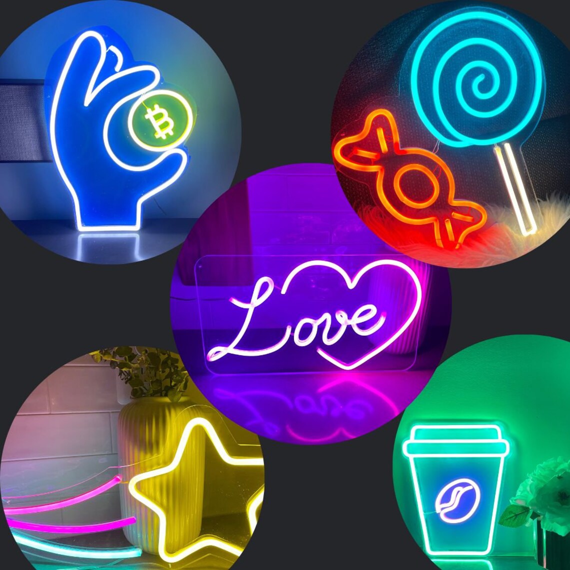 Butterfly 17 X 15 Neon LED Signage Wall Light Hanging Decoration for ...