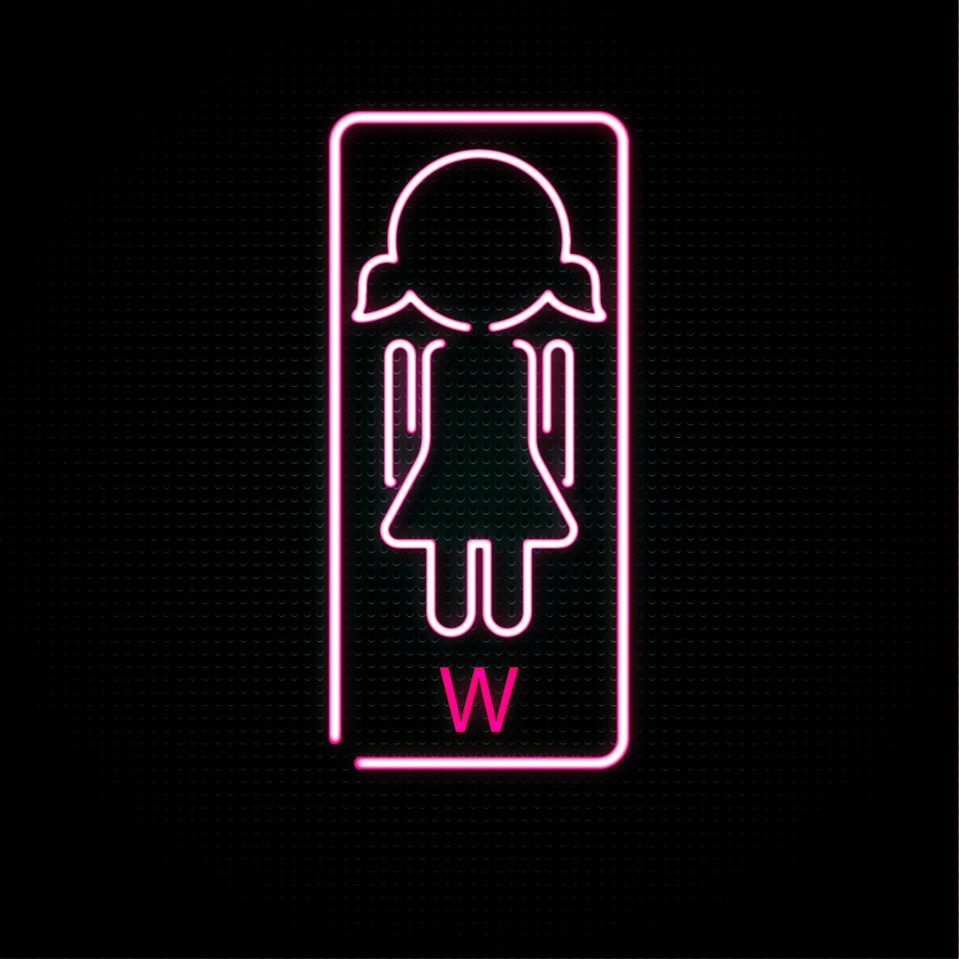 Women's Room 24" X 12" - Neon LED Signage Wall Light Hanging Decoration ...