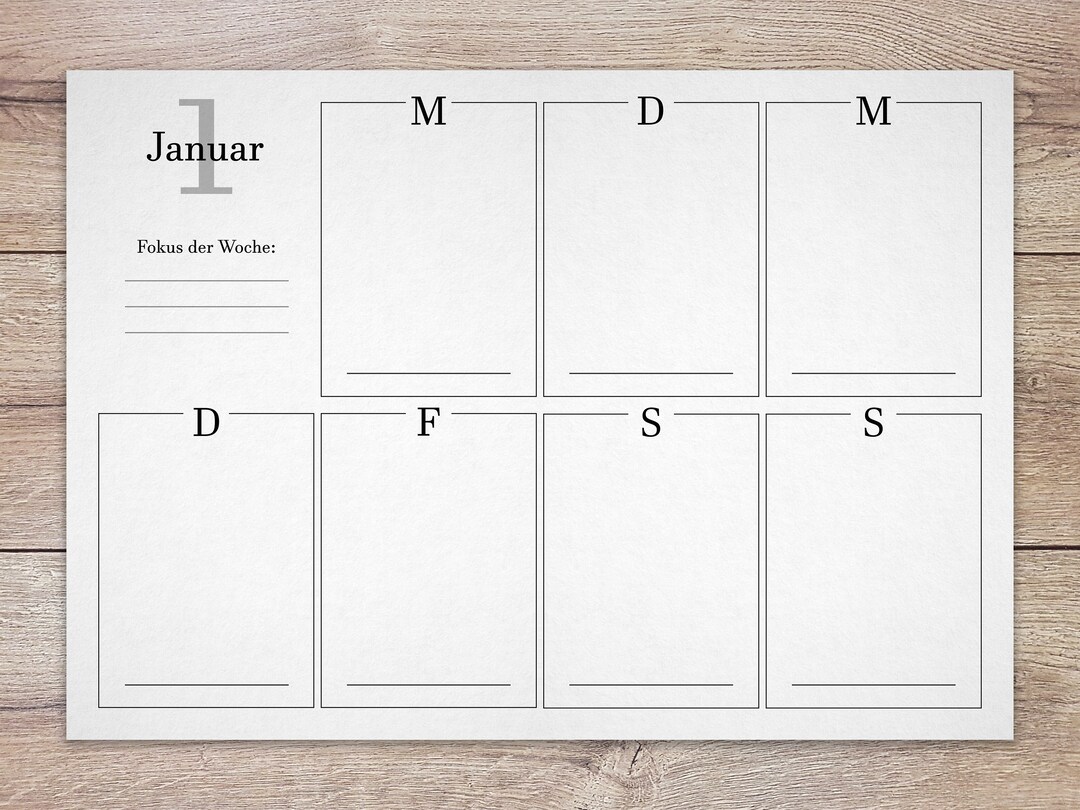 12 Month Weekly Planner Printable Year Planner Weekly Planner Printable ...
