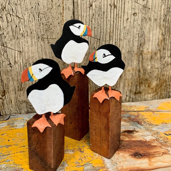 100% Wool Knitted Puffin Slippers. Size Small Adults 5-6 - Etsy Canada