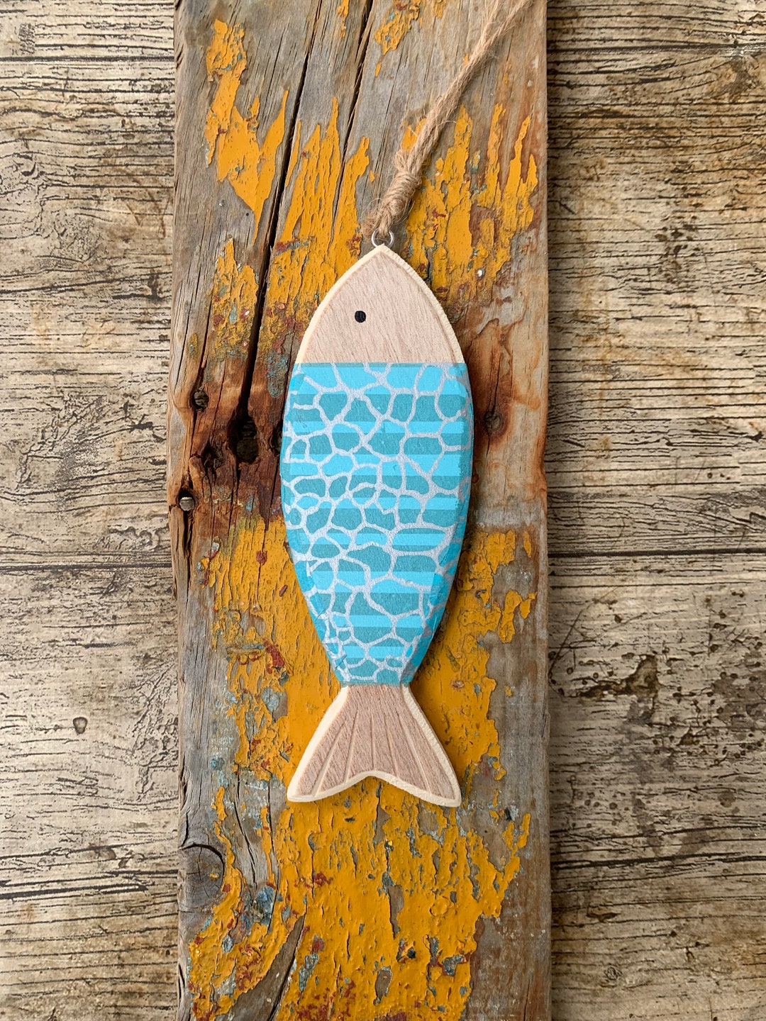 Swish Fish Hand Decorated Hanging Wood Fish Decoration 2 Designs ...