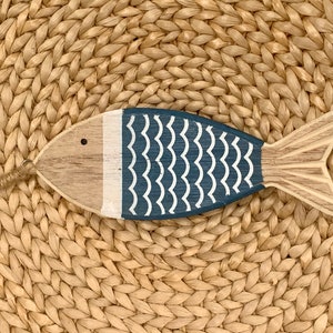 Hook, Line & Sinker Handmade Hand Painted Hanging Wood Fish Decoration ...