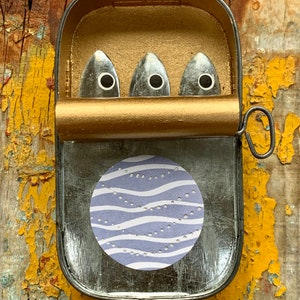 The ‘blue Collection’ Tin of Sardines Fish Hanging Metal Tin Decoration ...