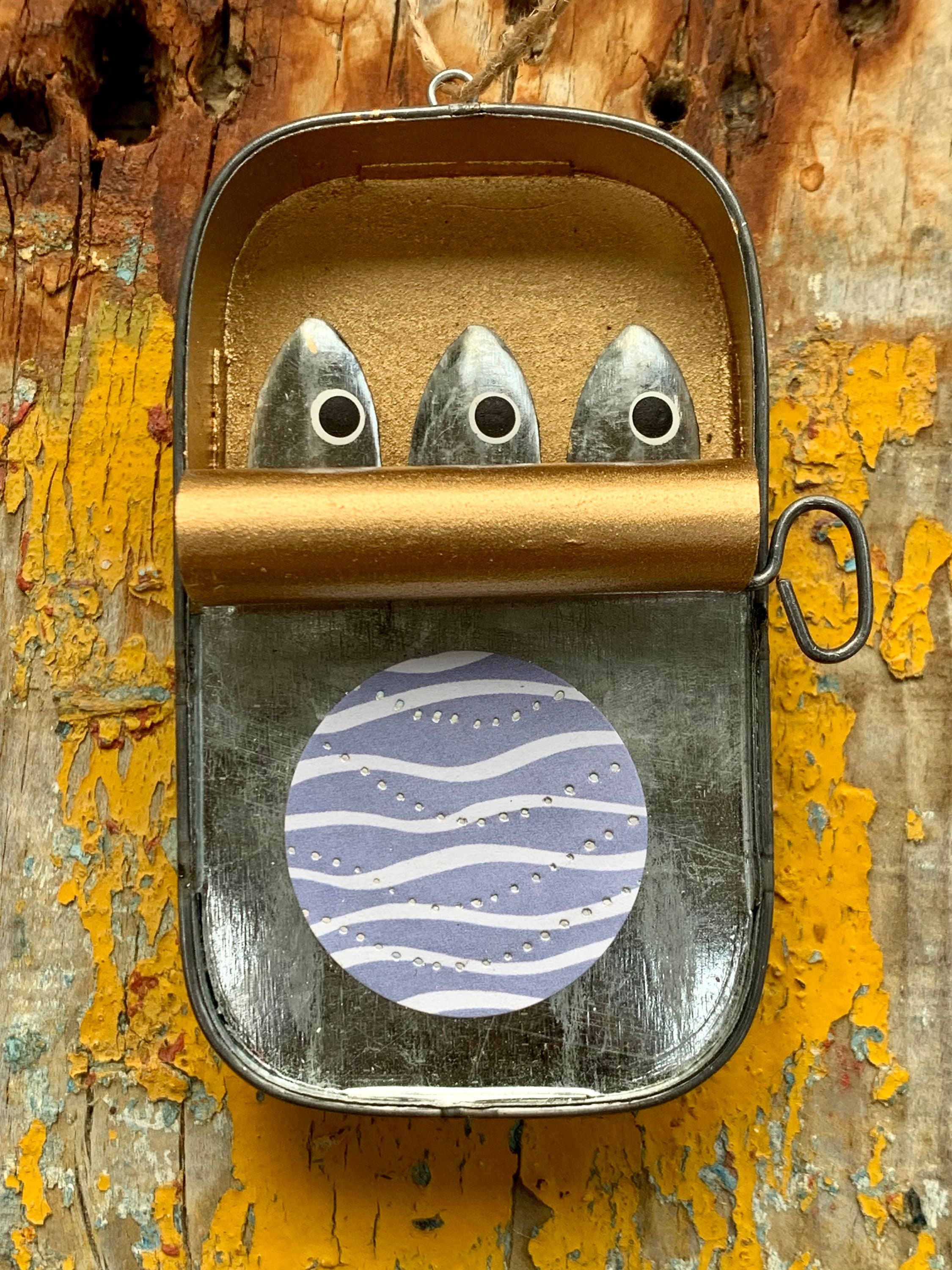 The ‘blue Collection’ Tin of Sardines Fish Hanging Metal Tin Decoration ...