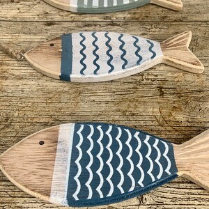 Hook, Line & Sinker Handmade Hand Painted Hanging Wood Fish Decoration ...
