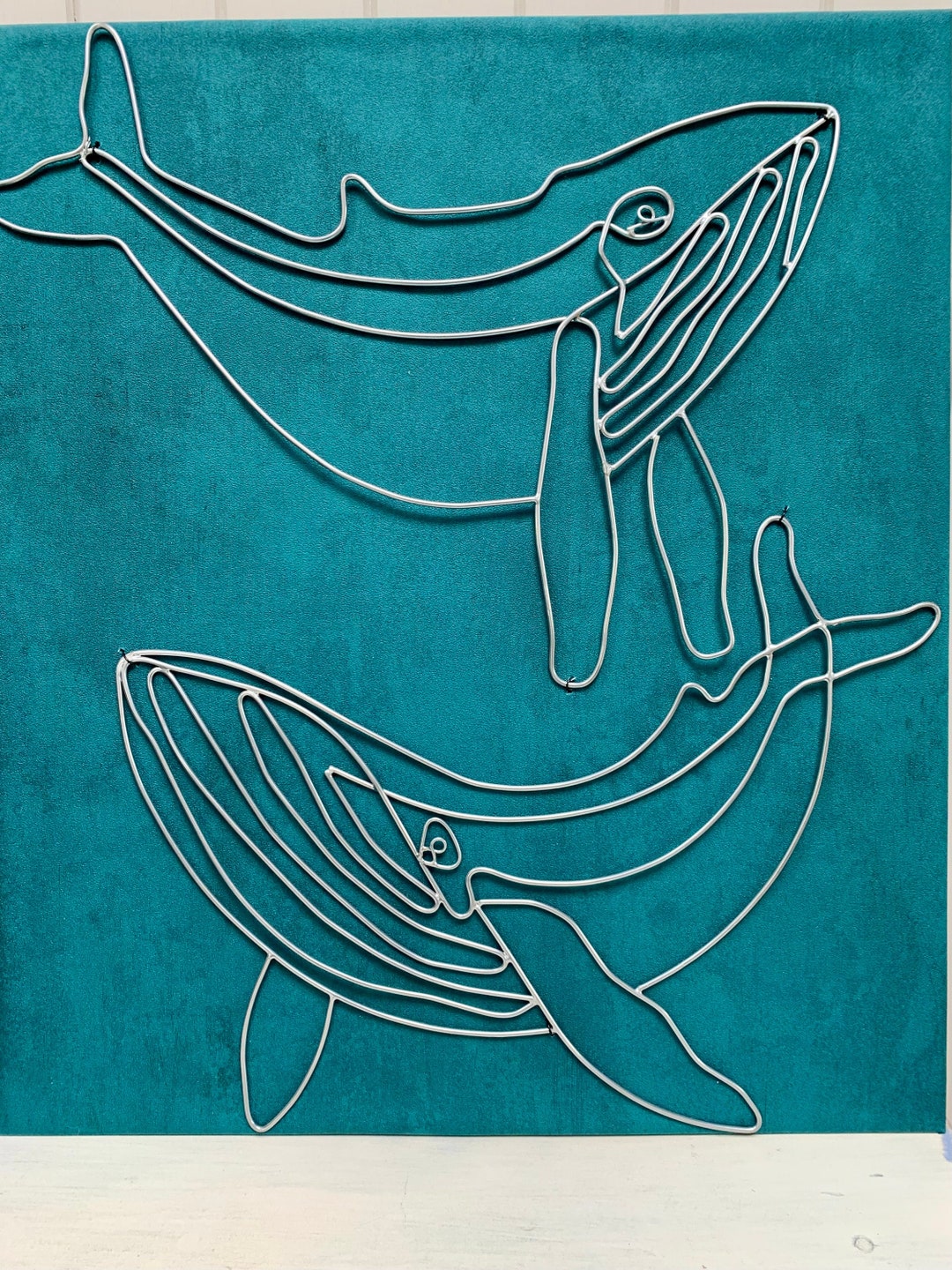 Whale Tales! Metal Pair of Whales Pod School Wall Art Hanging Coastal ...