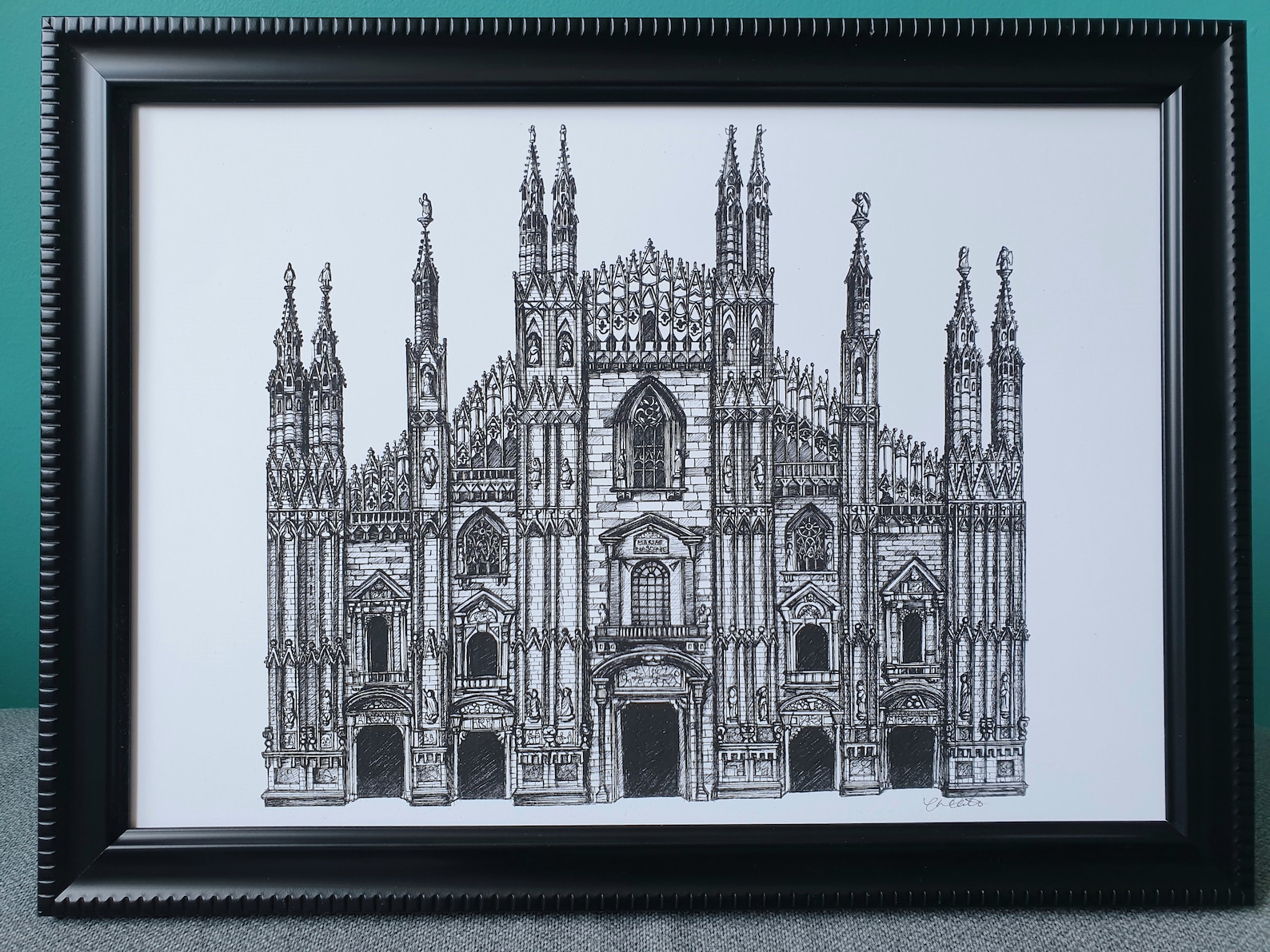 Milan Cathedral Architectural Drawing Print | Etsy