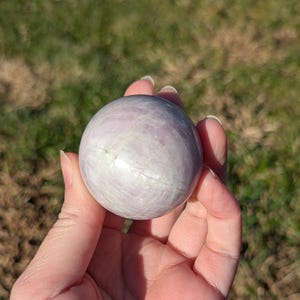 Kunzite Sphere With Silver Flash 45 Mm Diameter - Etsy