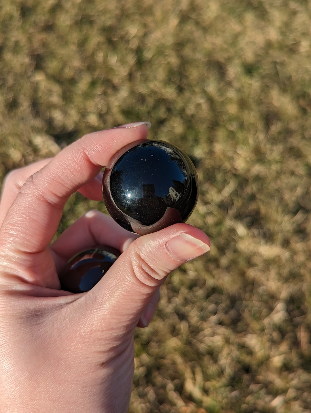 Black Obsidian Crystal Sphere - Etsy