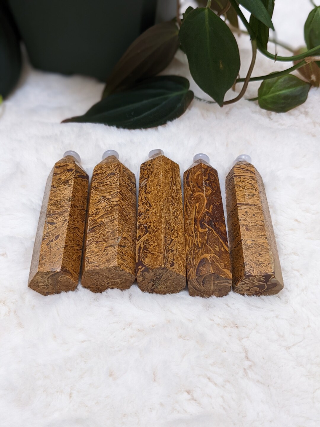 Calligraphy Stone Towers - Writer's Crystal - Miriam Stone, Golden Silk ...
