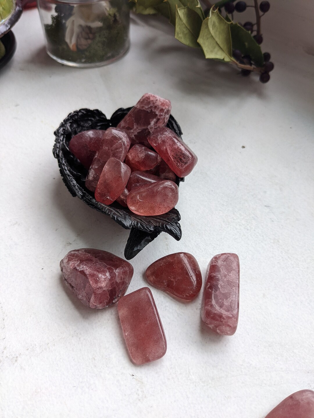 Strawberry Quartz Tumbles - Red Aventurine Crystal - Etsy