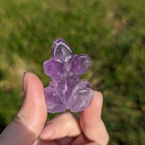 Amethyst Turtle and Frog Carving - Clear Purple Crystal - Etsy