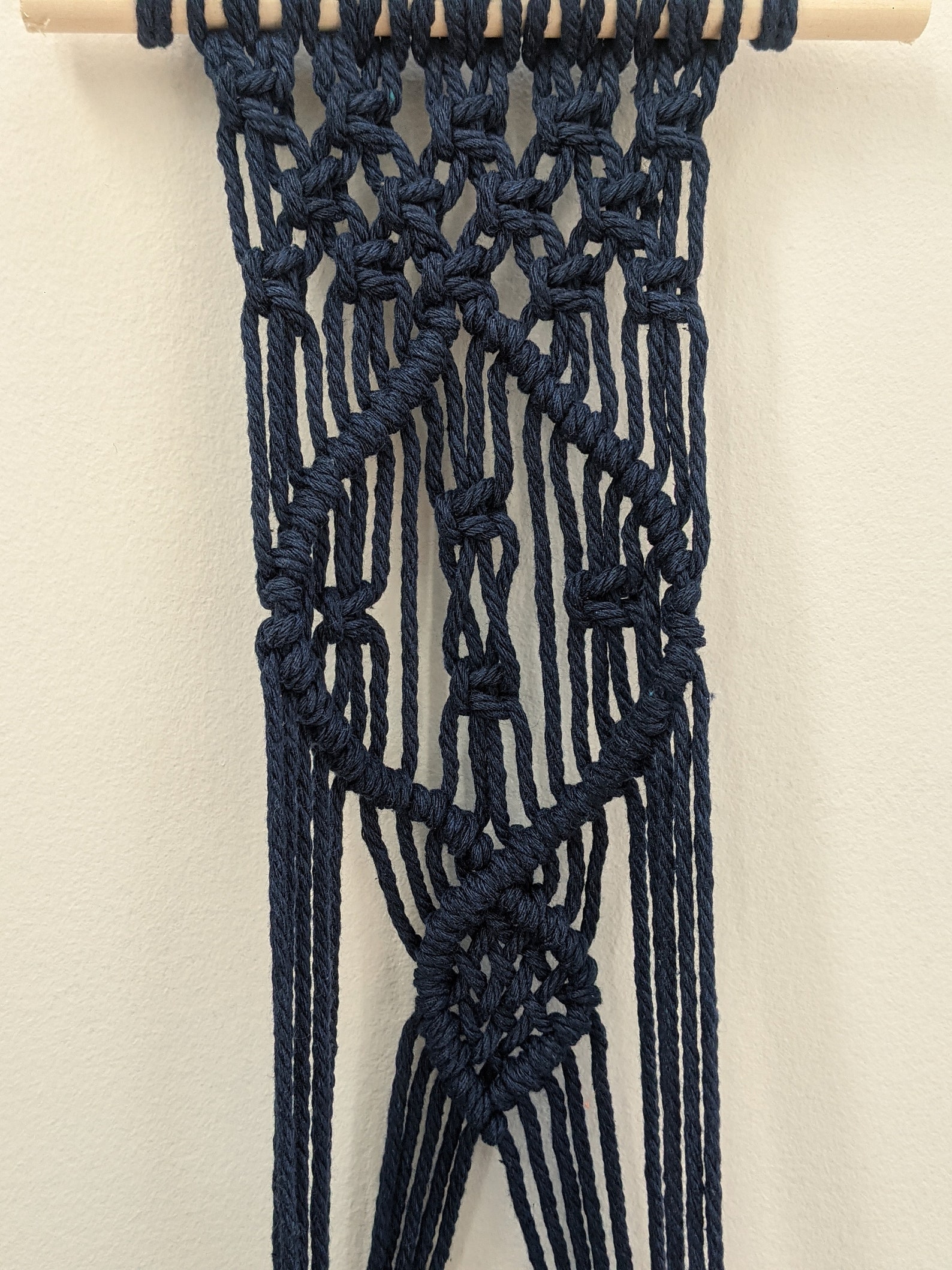 Navy Blue Macrame Plant Hanger/propagation Station - Etsy
