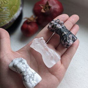 SMALL Crystal Goddess Carvings - Female Body Form - Rose Quartz, Moss ...